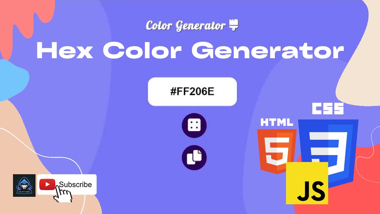 Hex Color Generator Using Javascript | Html | CSS