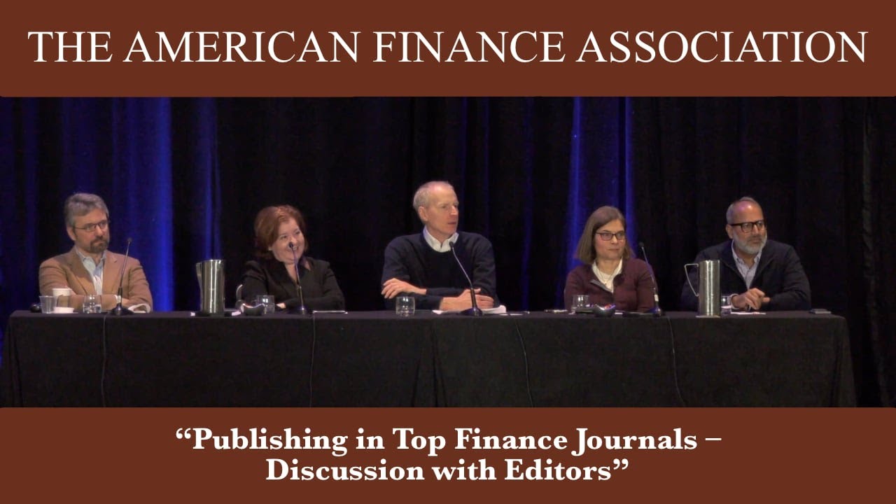 Publishing in Top Finance Journals – Discussion with Editors