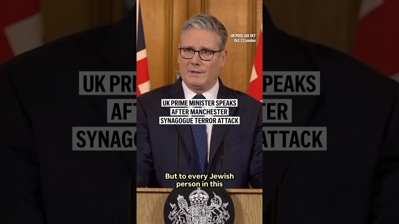 UK Prime Minister speaks after Manchester synagogue terror attack
