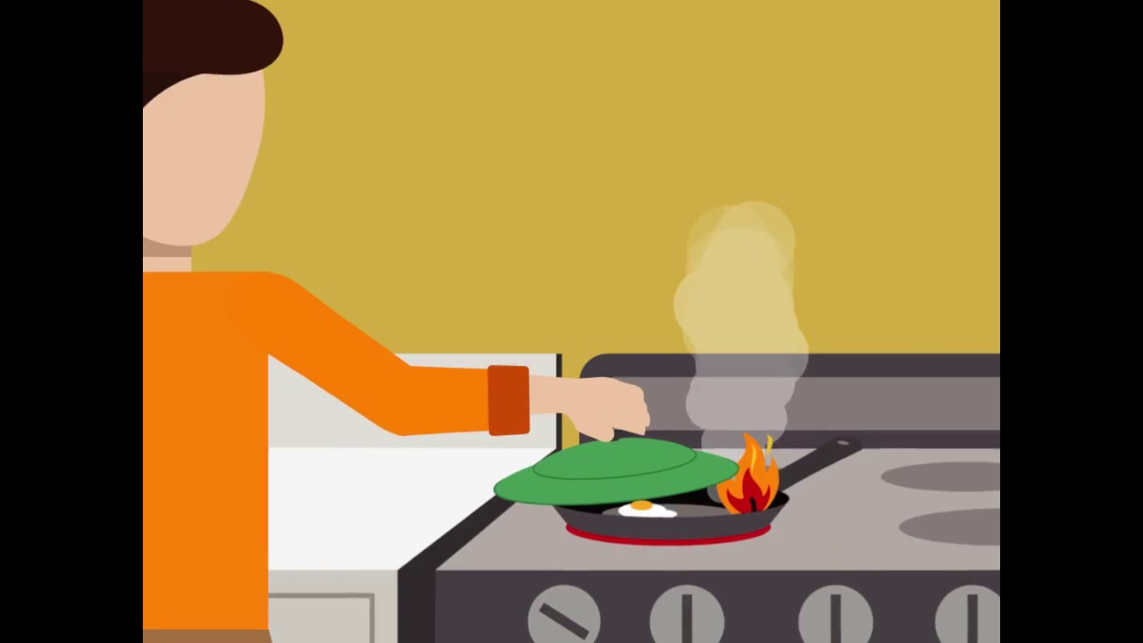 Pictograph: Cook top fire safety tips