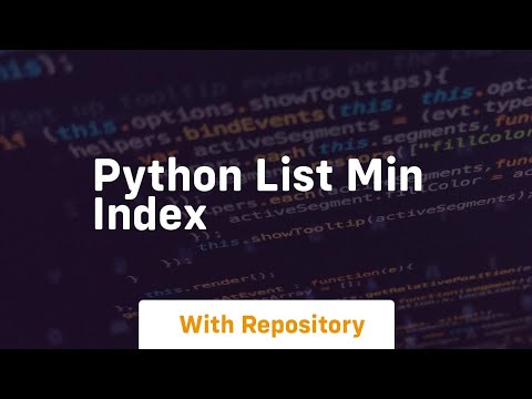 python list min index
