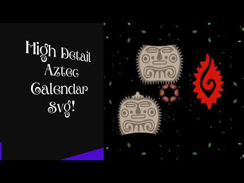 Aztec Calendar SVG, High Detail Aztec Calendar, Aztec SVG | Native American Mayan Printable
