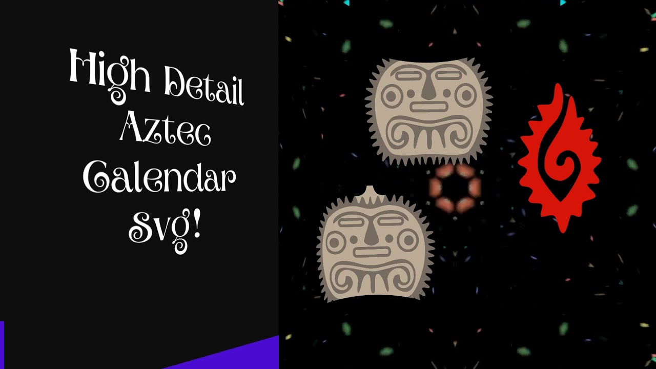 Aztec Calendar SVG, High Detail Aztec Calendar, Aztec SVG | Native American Mayan Printable