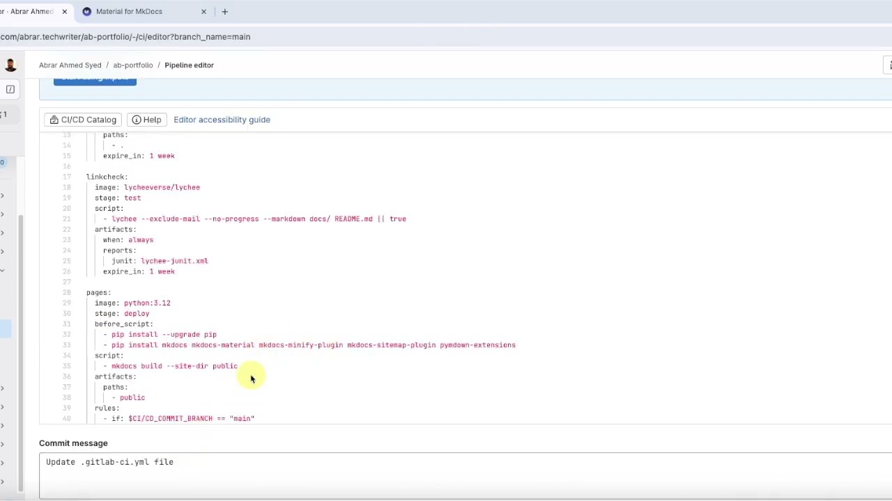 Docs-as-Code for Technical Writing 03 | Configure MkDocs and GitLab CI