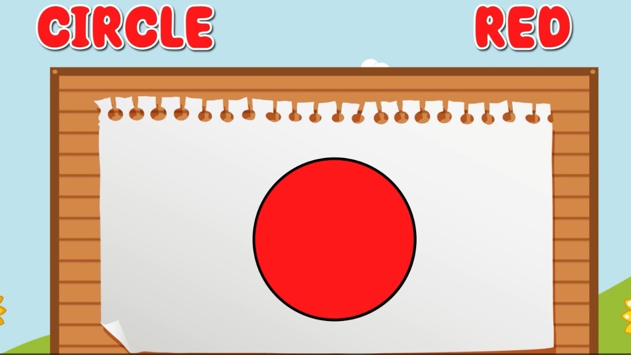 Learning Colors and Shapes: Red Circle, Blue Square, Pink Oval