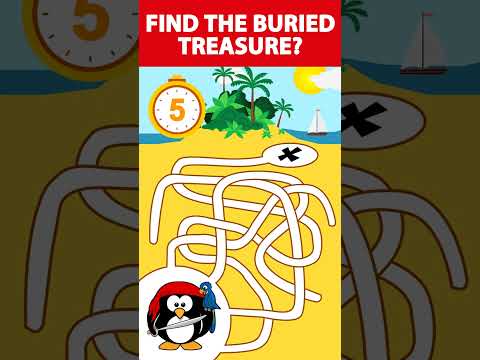 FIND THE PIRATE'S BURIED TREASURE? | Maze Puzzle #shorts #games