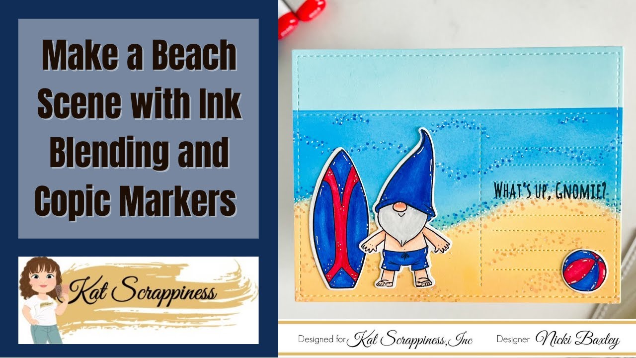 How to Make a Beach Scene with Ink Blending and Copic Markers