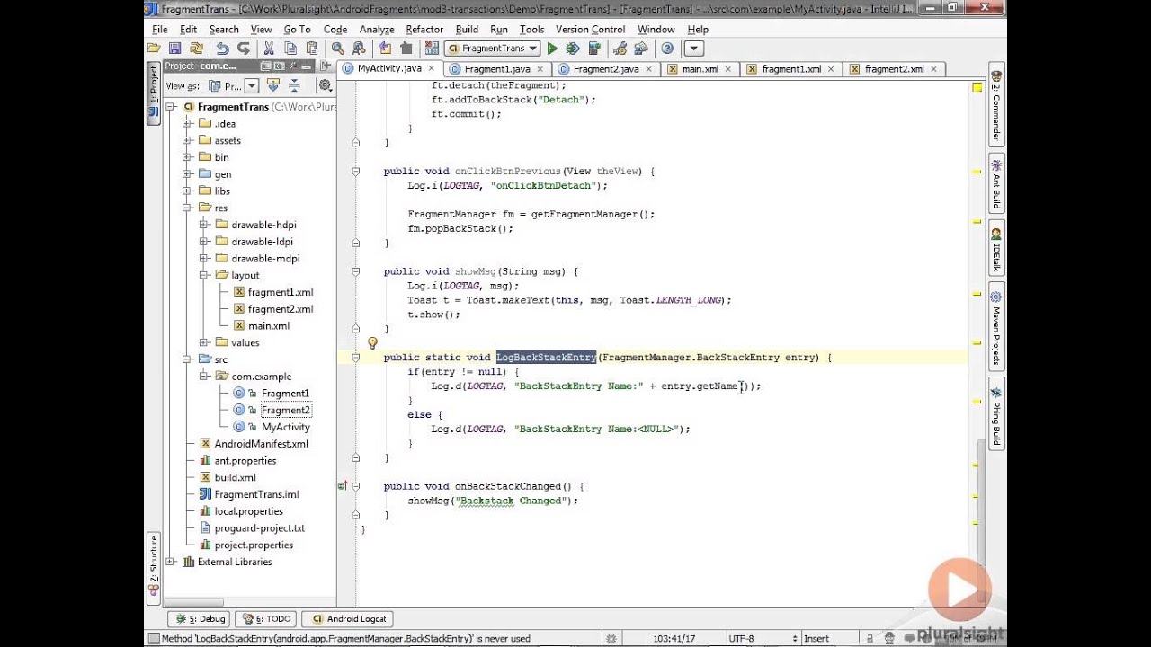 Android back stack manipulation