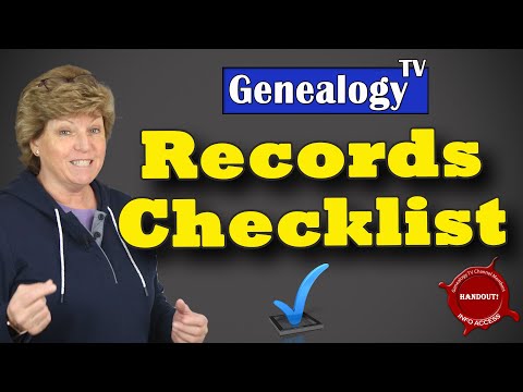 Genealogy Research & Family History Records Checklist to Grow Your Family Tree