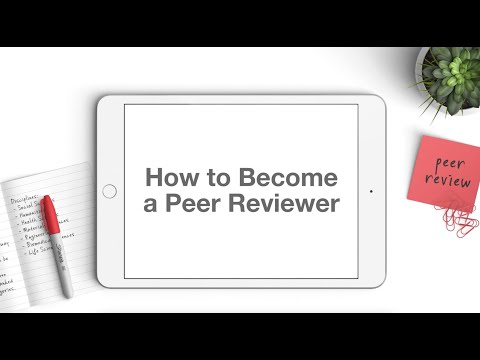 How to Become a Peer Reviewer