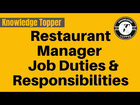 Restaurant Manager Job Description | Restaurant Manager Duties and Responsibilities and Roles