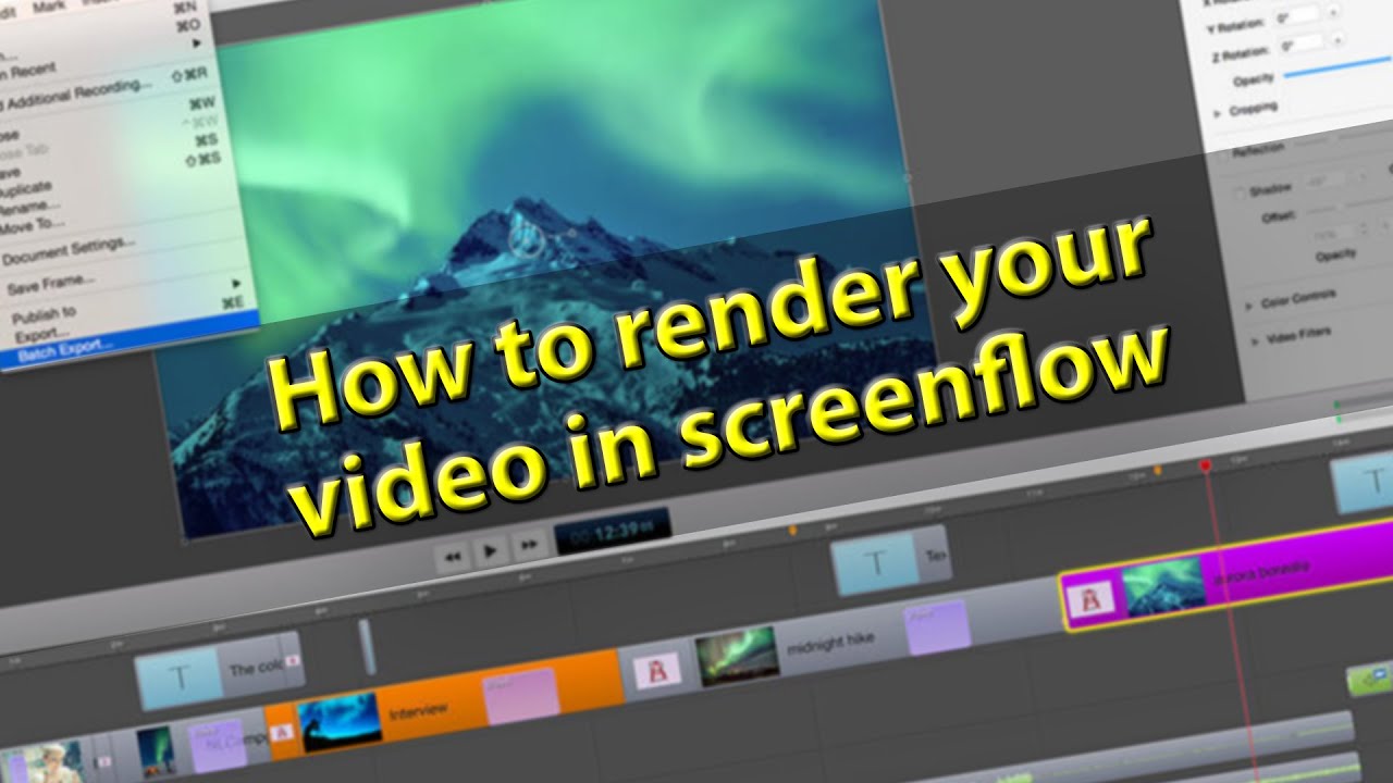 Screenflow Tutorial - How to render in screenflow