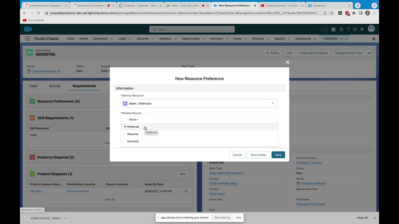 Add Resource Preferences