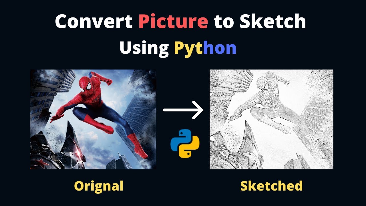 Pencil Sketch using Python , how to convert picture to pencil sketch using python