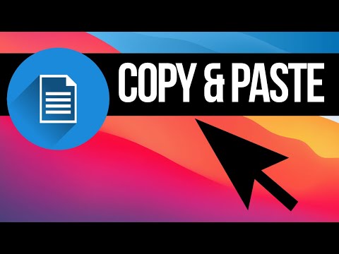 How do you Copy and Paste using the keyboard on a Mac 2021?