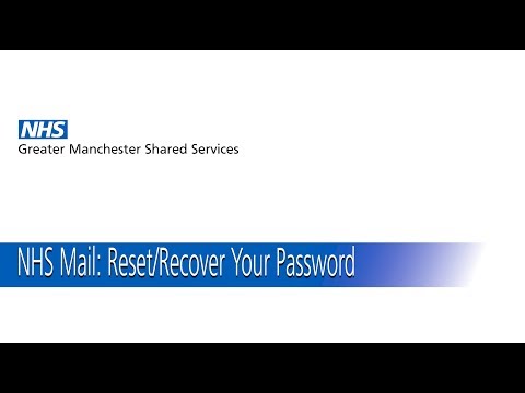 NHSmail: Reset/Recover Your Password