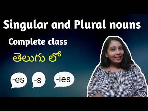 Singular and plural nouns తెలుగు లో| Nouns in telugu