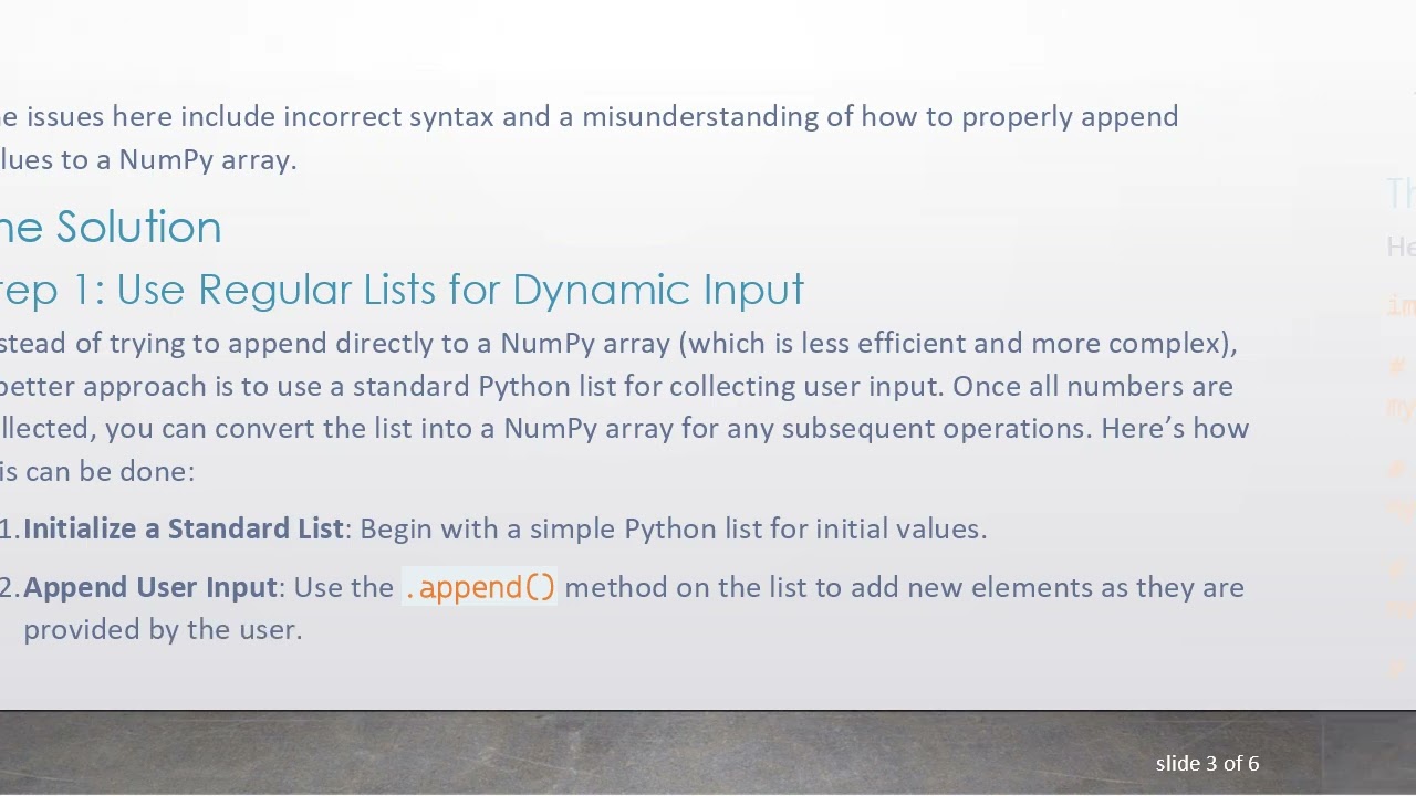 How to Append an Array in NumPy Using User Input