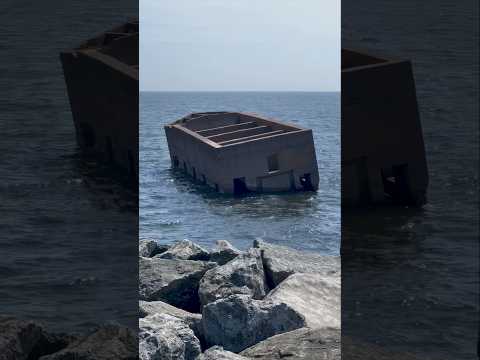 Abandoned structure in Lake Superior — Uncle Harvey’s Mausoleum, Duluth, Minnesota. #roamingbenji