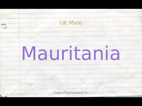 How to pronounce mauritania