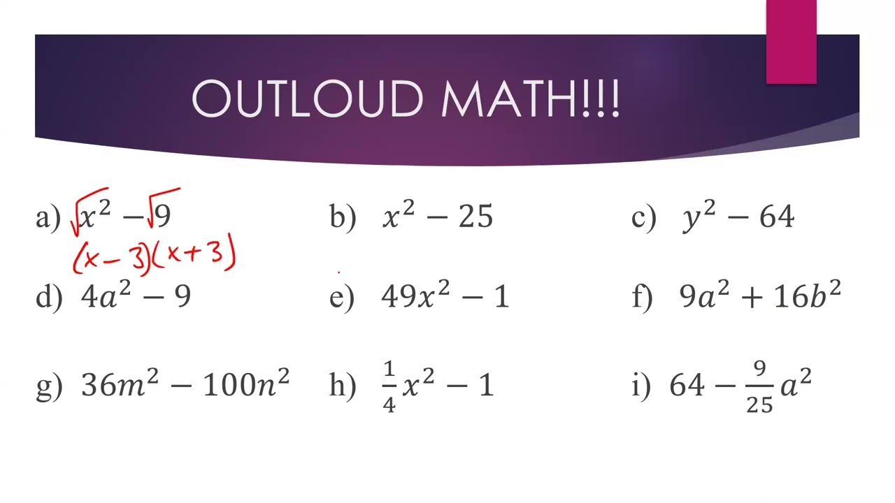 3B.3 NOTES Special Case Factoring pt. 1
