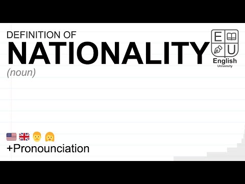 NATIONALITY meaning, definition & pronunciation | What is NATIONALITY? | How to say NATIONALITY