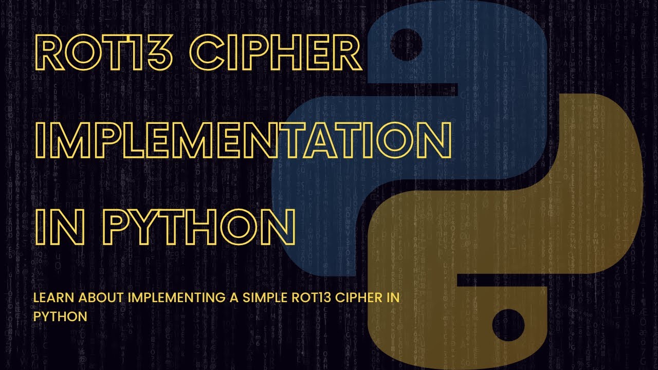 A simple ROT 13 implementation using python.