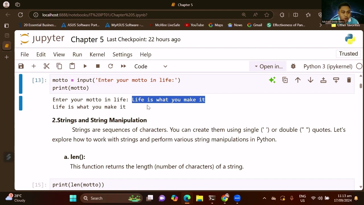 Chapter 5  part 1 - Mastering Python Input & String Manipulation: Core Concepts Explained