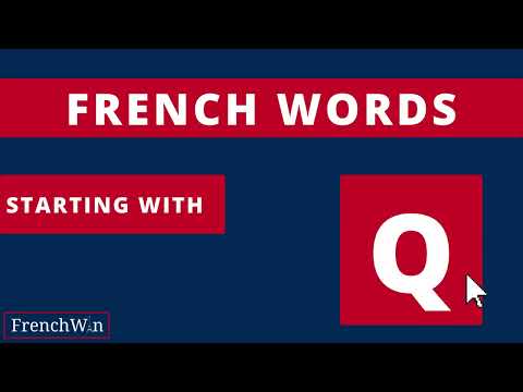 French Words Starting With Q - FrenchWin