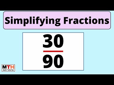 How to simplify the fraction 30/90 | 30/90 Simplified