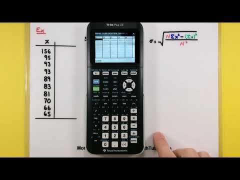 Statistics - Calculating standard deviation using a Ti83 or Ti84 calculator
