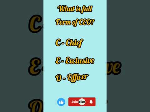 Full form of CEO #shorts #ceo