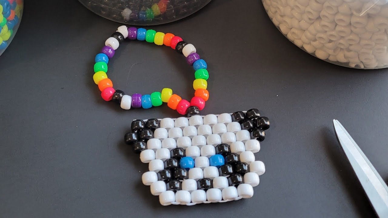 Panda kandi tutorial (brick stitch)