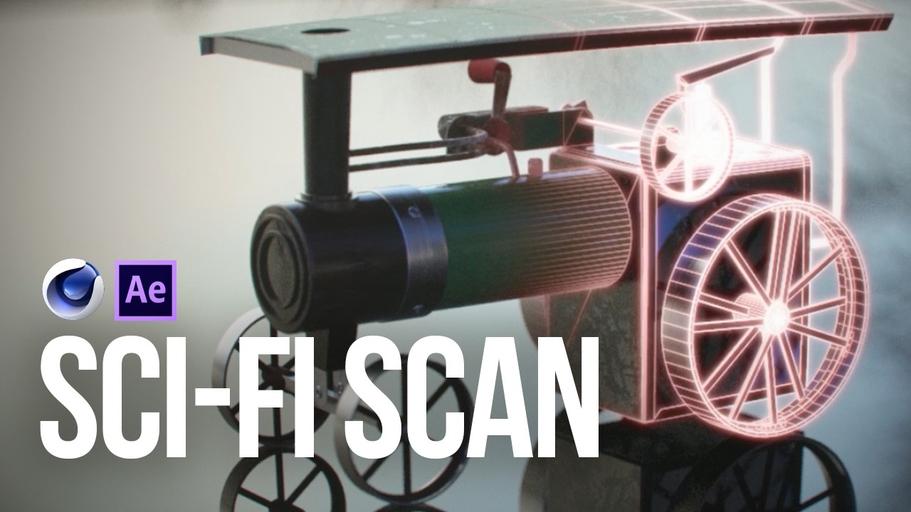 Cinema 4D & After Effects - Create A Sci-Fi Scan Effect