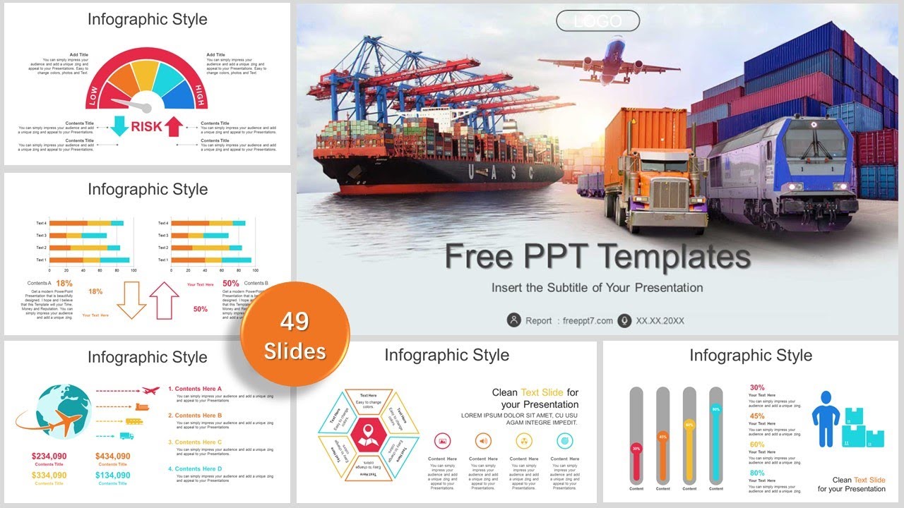 Great ! Dynamic Global Logistics PowerPoint Templates