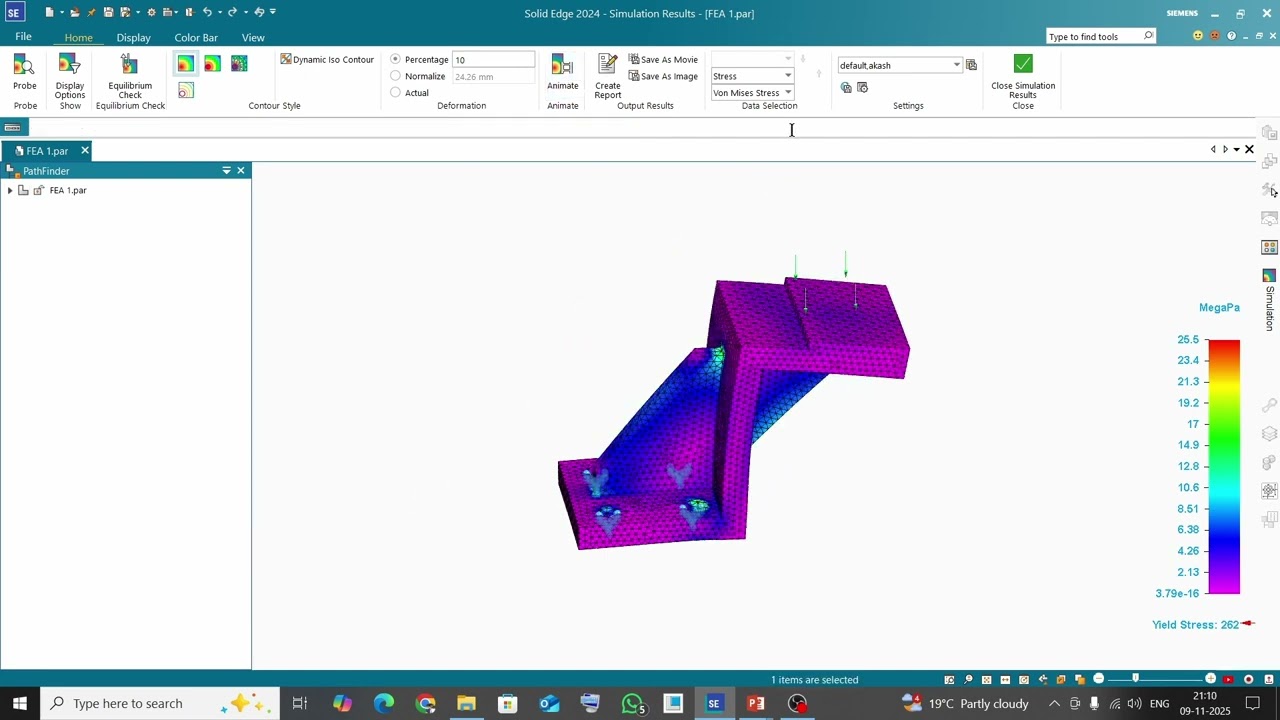 Solid Edge Simulation Tutorial | How to Perform FEA in Solid Edge