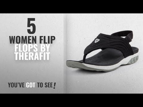 Top 5 Therafit Women Flip Flops [2018]: Therafit Summer Women's Fabric Slingback Sport Sandal -