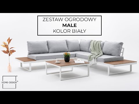 ZESTAW OGRODOWY ALUMINIOWY MALE W KOLORZE BIAŁYM