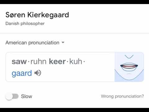 How to pronounce Søren Kierkegaard