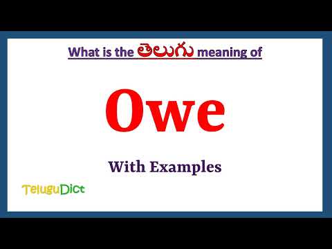 Owe Meaning in Telugu | Owe in Telugu | Owe in Telugu Dictionary |