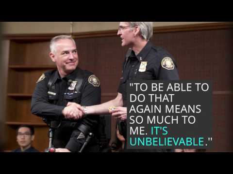 Paralyzed Portland cop stands for promotion