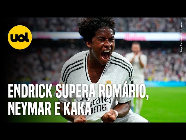 Endrick: 1º gol na Europa sai mais cedo que de Romário, Neymar e Kaká