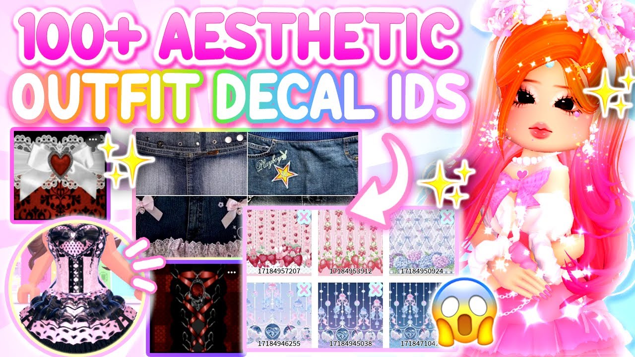 🌷100+ Aesthetic Outfit Fabric Decal IDs ✨ Y2K, Gyaru, Sweet Lolita & More! 👑 ROBLOX Royale High