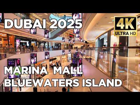 Dubai [4K] Marina Mall , Bluewaters Island- Al Ain Walking Tour 2025 🇦🇪
