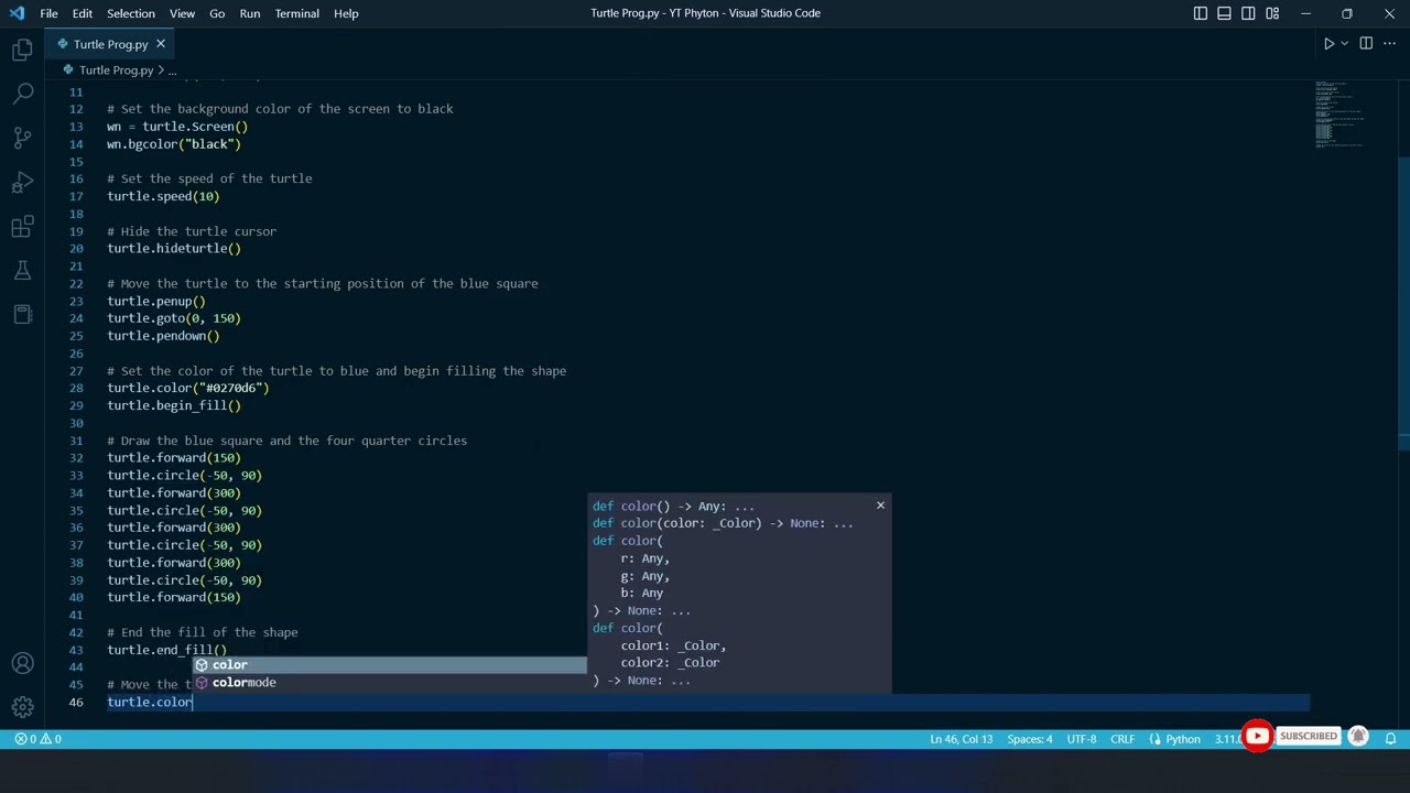 How to Draw the Facebook Logo Using Python Turtle Graphics