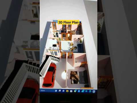 20x50 house plan | 3D floor plan | 1000sqft House design | #housedesign #floorplan