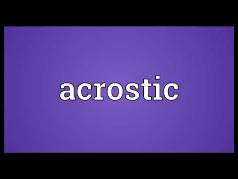 Acrostic Meaning