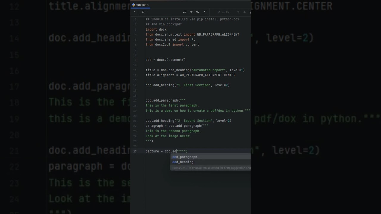 📄✨ Automate document creation with Python! #Python #CodingTips #DocumentAutomation #PDFConversion
