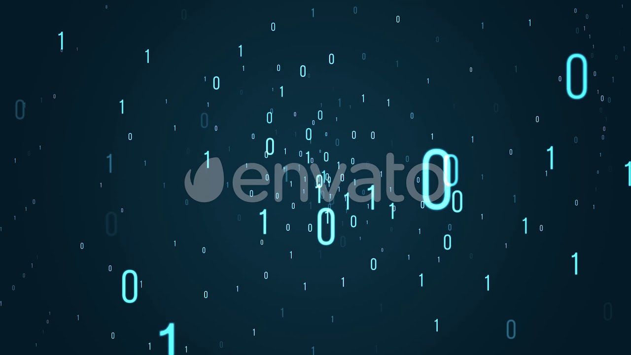 Binary Data Digits Cloud Formation - 4K