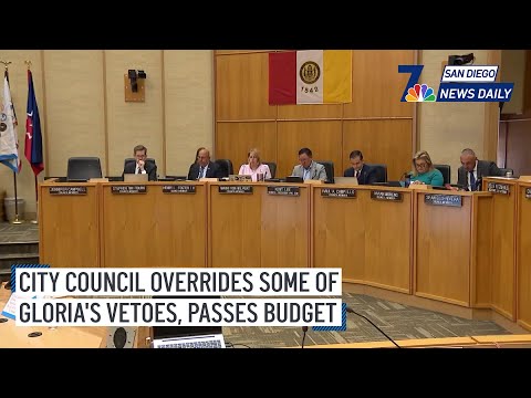 Tues. June 24 | City Council overrides some of Gloria's vetoes, passes budget | NBC 7 San Diego